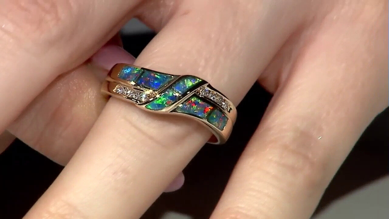 14K Lightning Ridge Black Opal Gold Ring (CIRARI)-5062XD | Juwelo