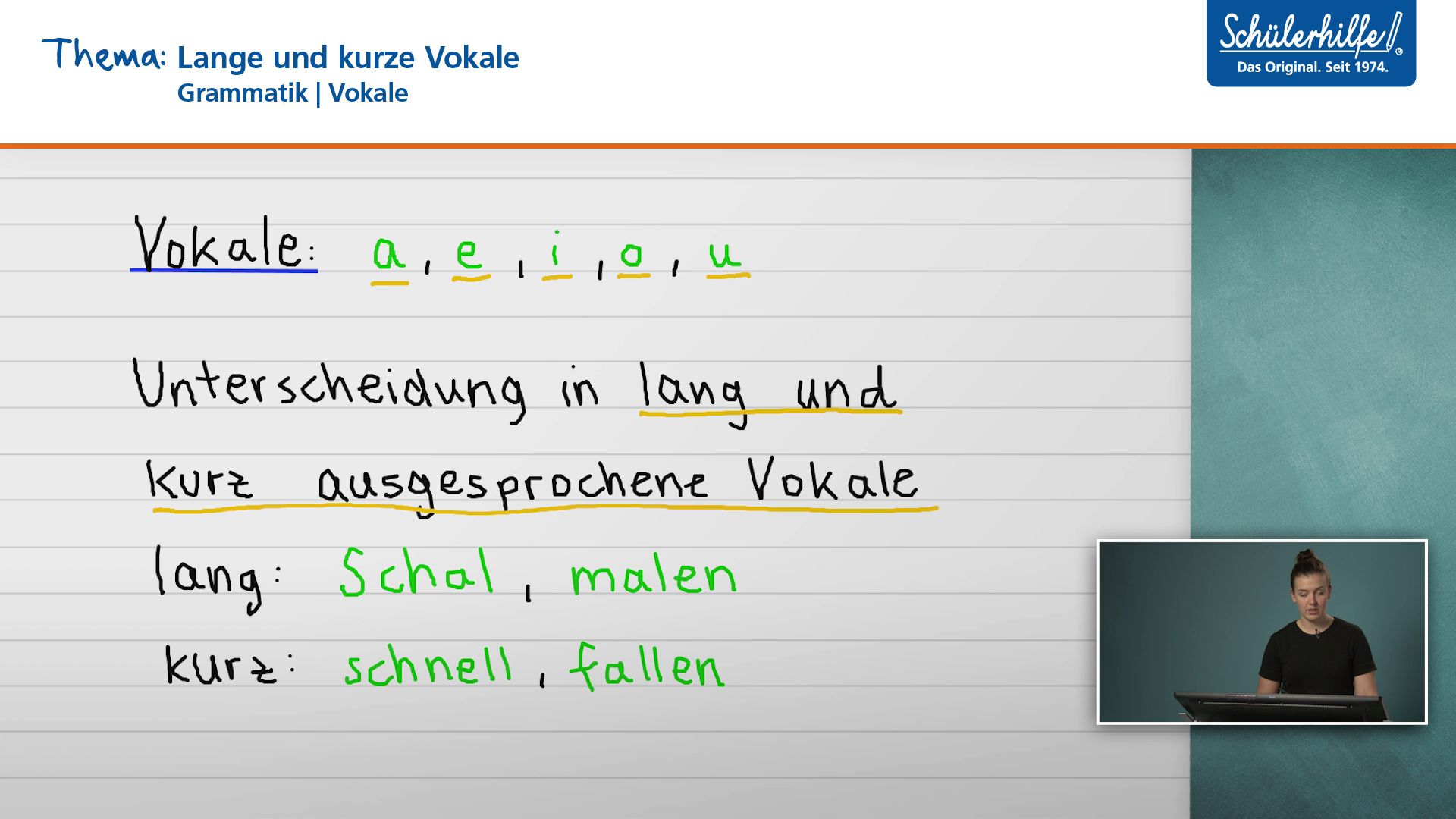 Lane und kurze Vokale - einfach erklärt | Schülerhilfe