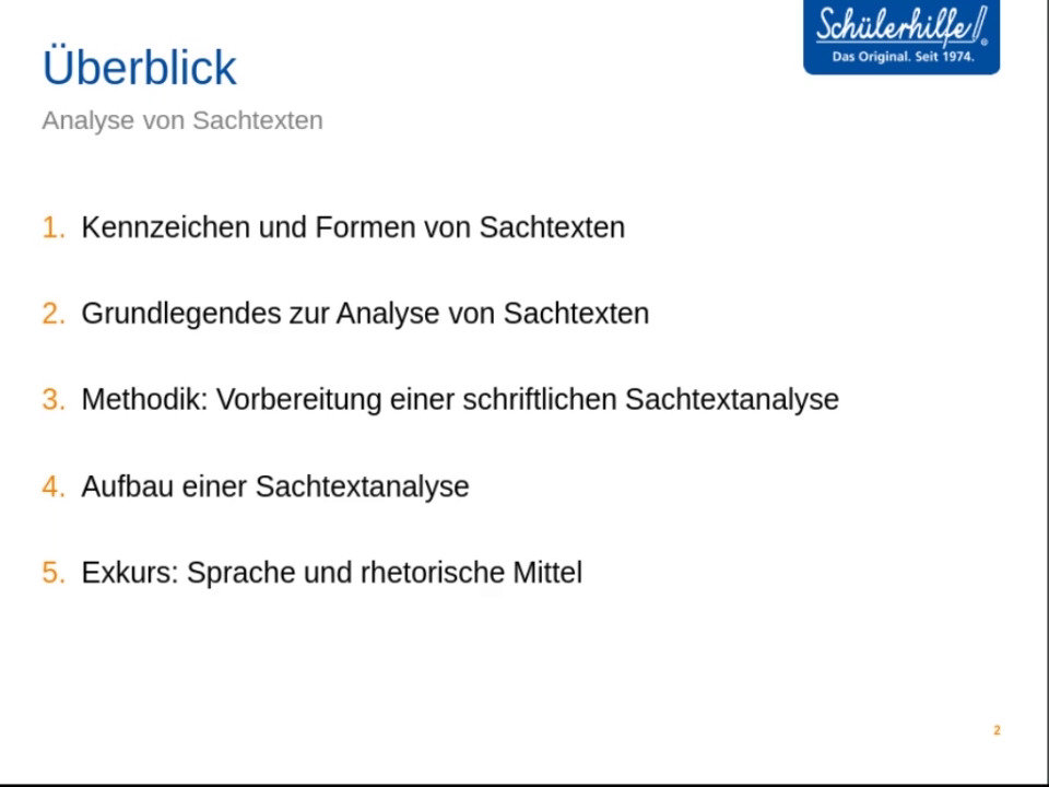 Sachtextanalyse: Aufbau, Formulierungshilfen & Beispiele | Schülerhilfe